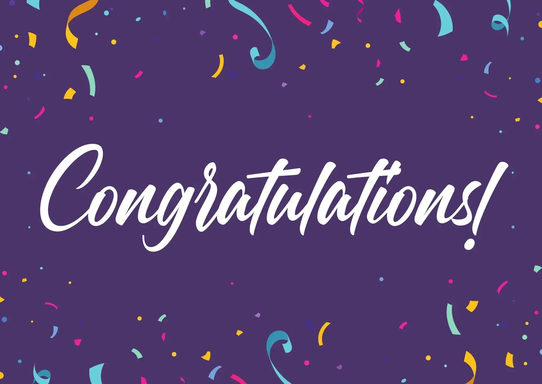 "Congratulations" card - purple – Belle Box