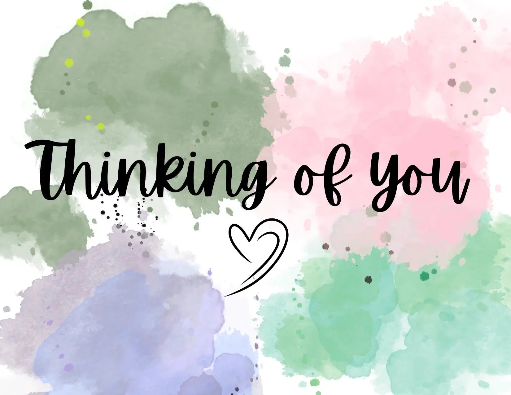 "Thinking of you" card - watercolour – Belle Box